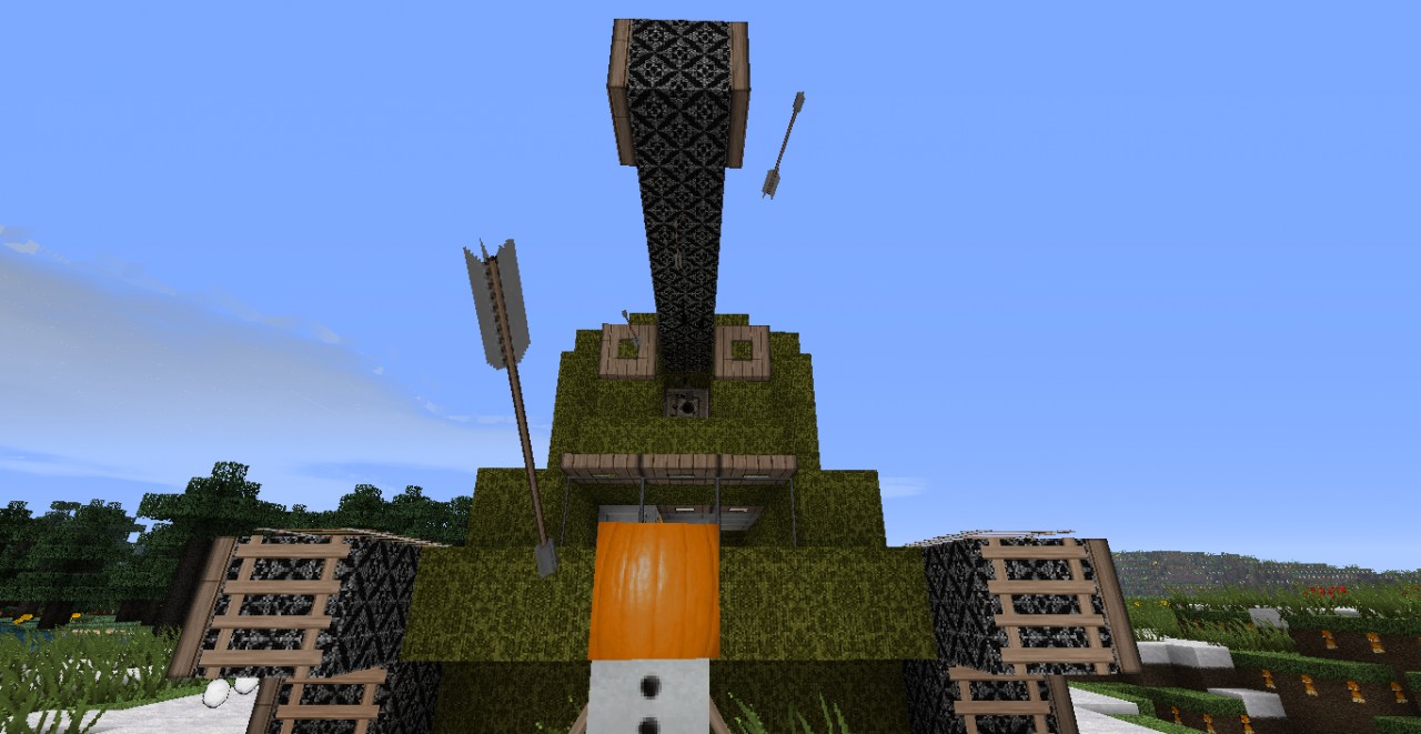 working machinegun tank Minecraft Map