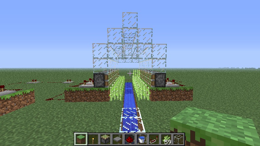 One step sugar cane farm Minecraft Map