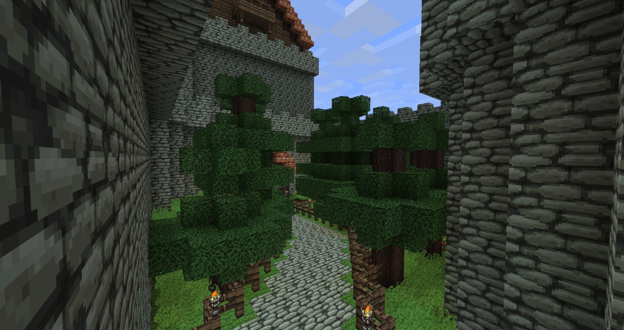 Spawn Castle + Garden Minecraft Map