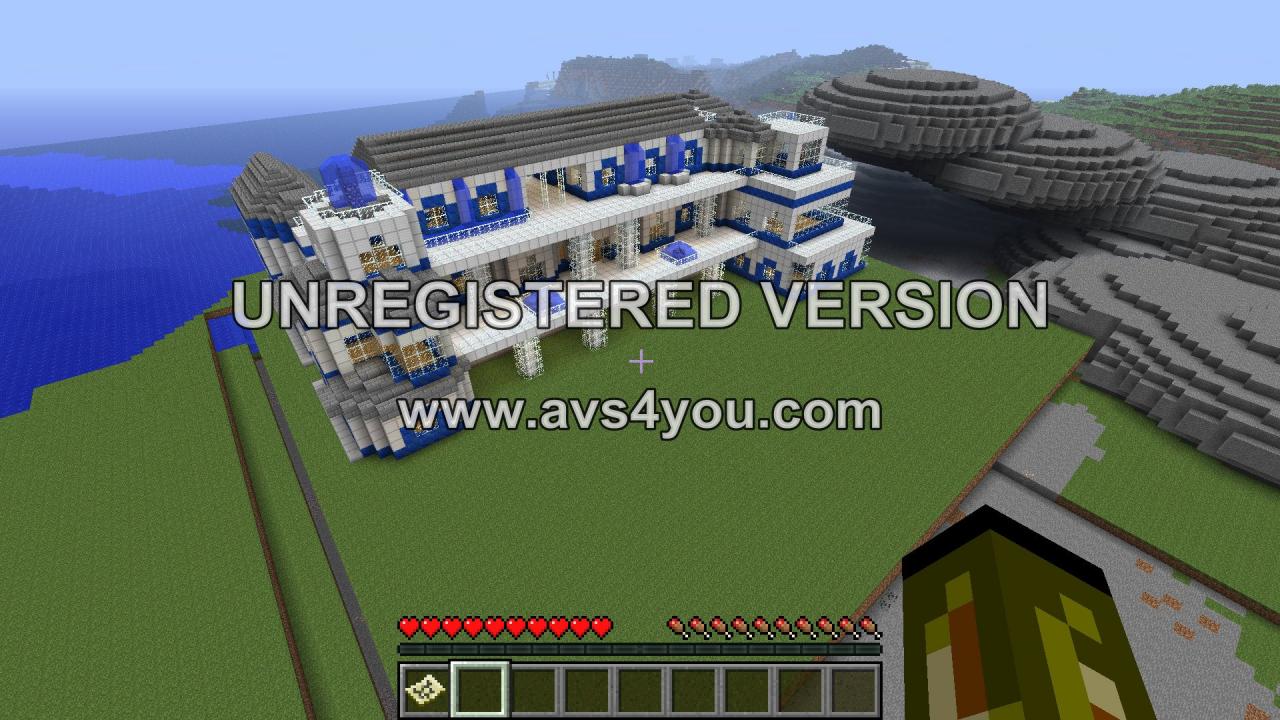 Large white/blue mansion by Gouchin Minecraft Map