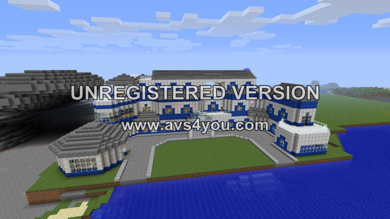 Large white/blue mansion by Gouchin Minecraft Map