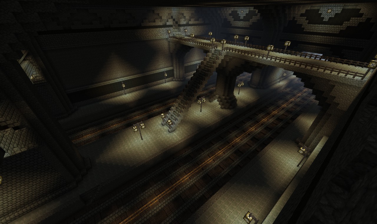 Underground Train Station Minecraft Map