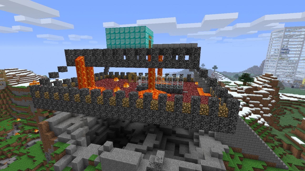 Floating Nether Arena Minecraft Map