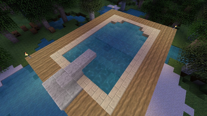 Bakyard pool Minecraft Map