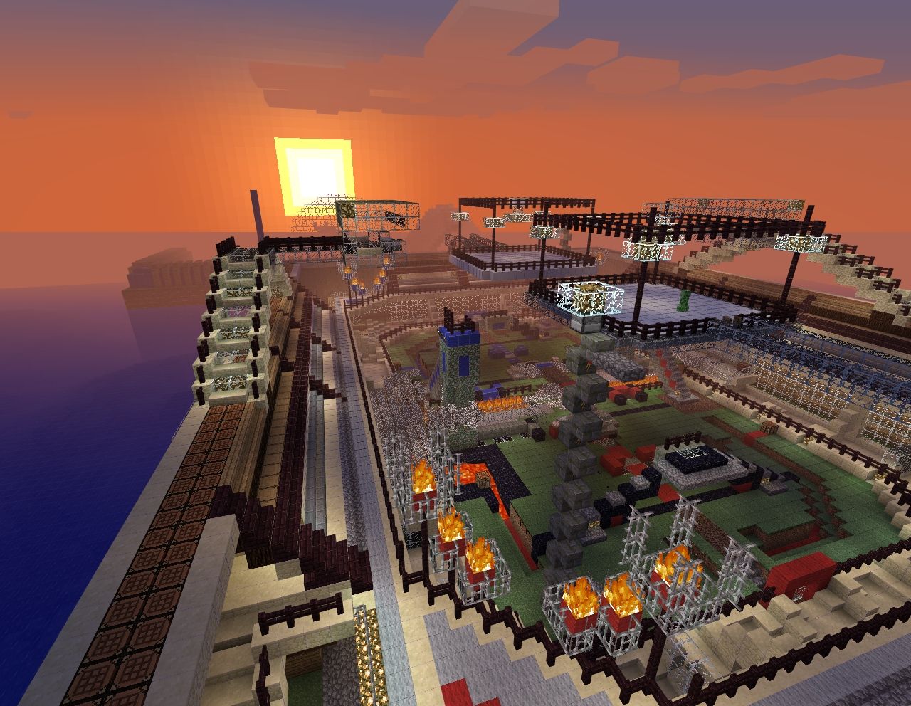 Solaria Spleef/PVP arena ***Griefed into oblivion. Minecraft Map
