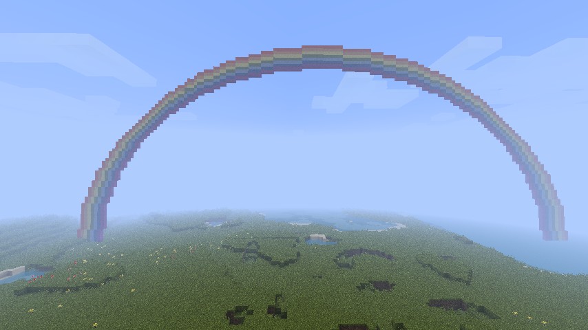 Huge Rainbow Minecraft Map