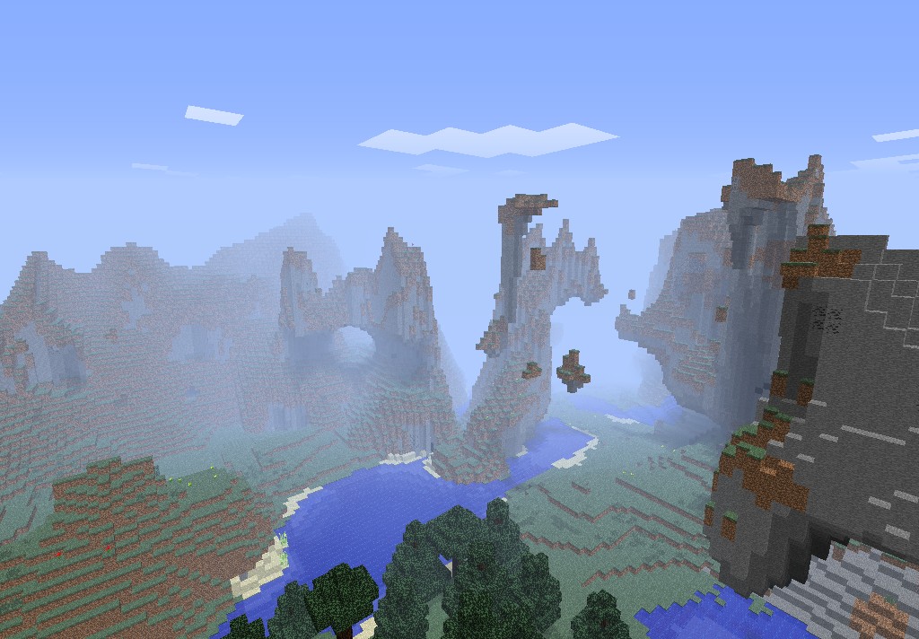 Floating Mountains And Cool Formations + Seed Minecraft Map