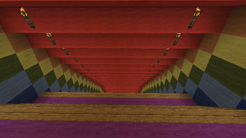 Walkable Rainbow Minecraft Map