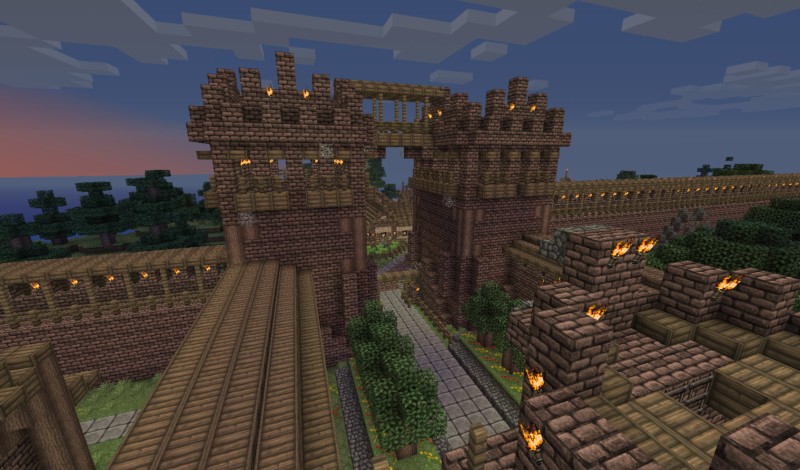 Medieval Pack 7 - Gate with towers Minecraft Map