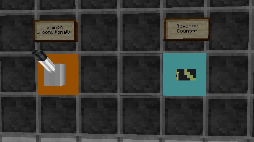 16Bit Program Counter | Unconditional Branching Minecraft Map