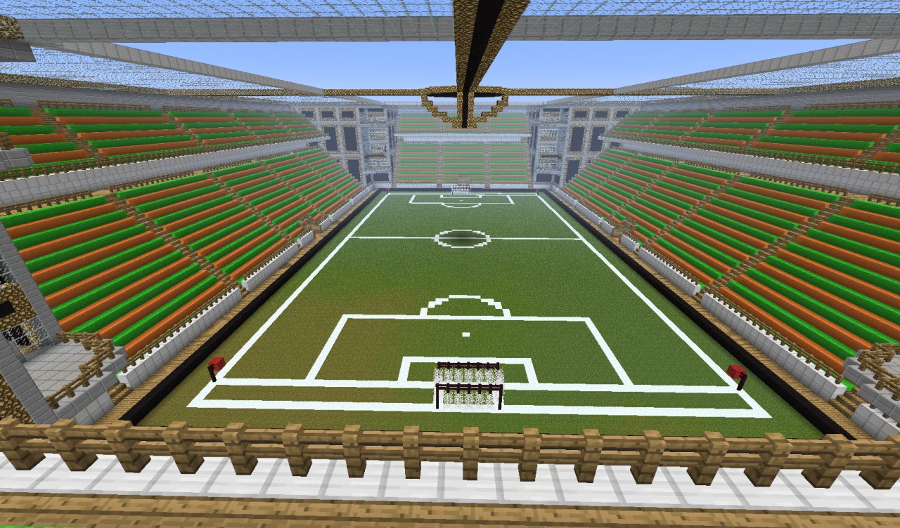 HUGE Soccer Stadium (180+ blocks long) Minecraft Map