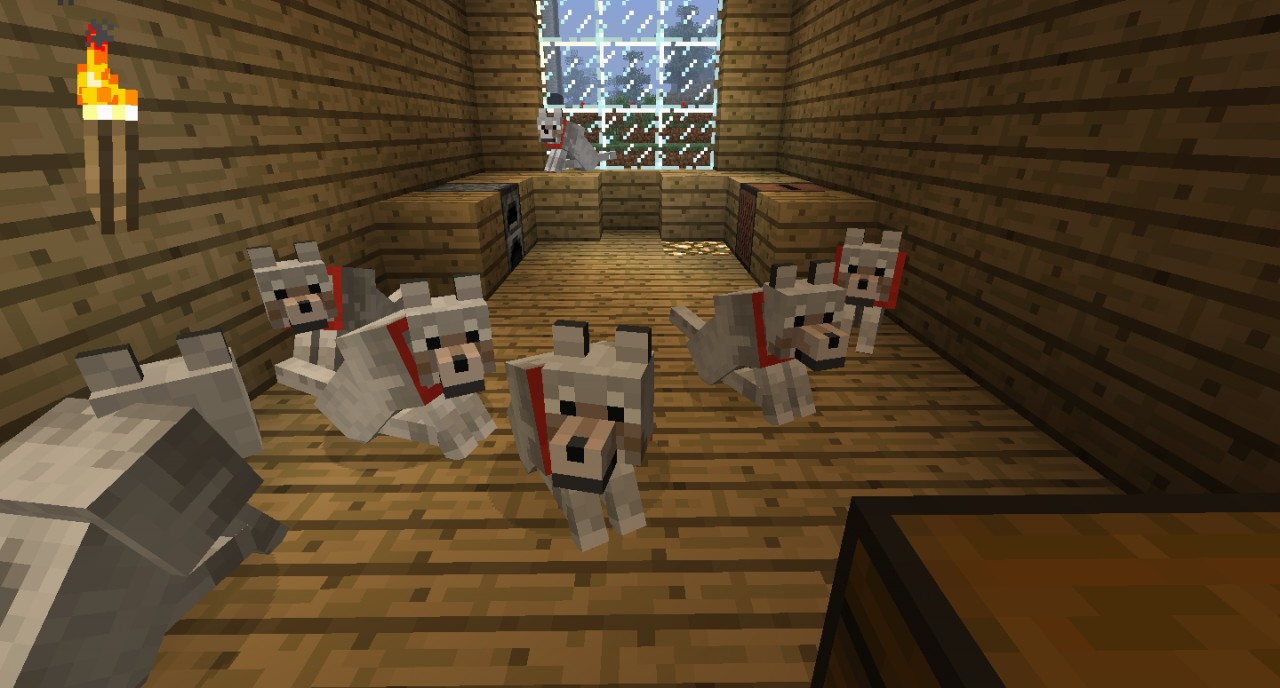 Awesome Mansion with Notch Statue + Wolf Pack Minecraft Map