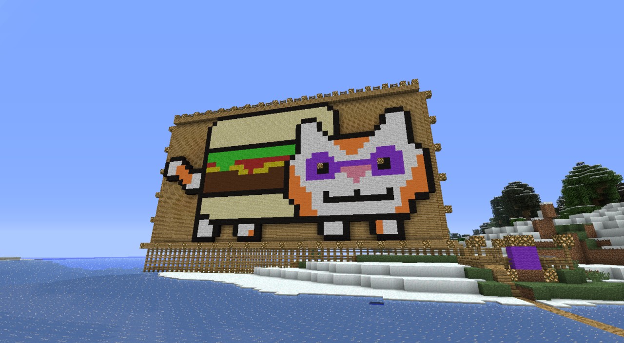 HamCat Monument Pixel Art Minecraft Map