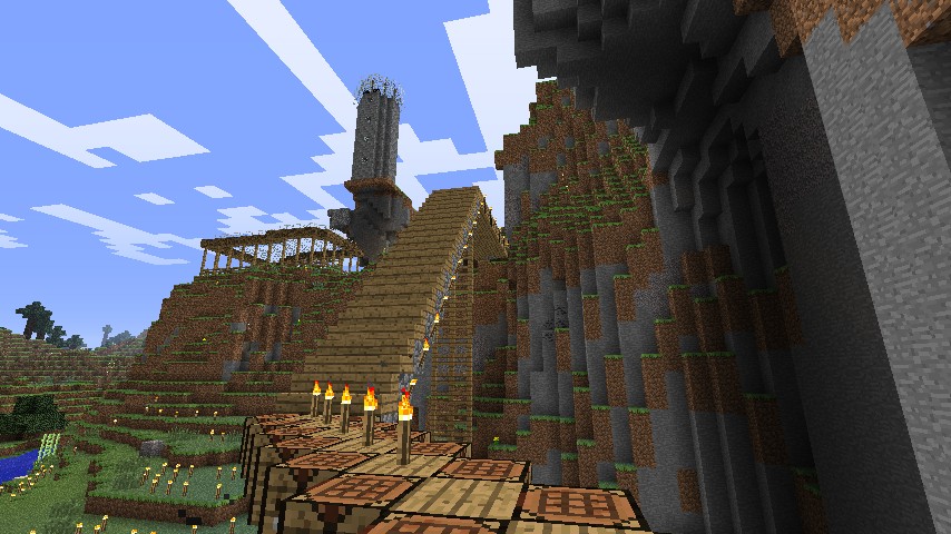 House in the mountain Minecraft Map