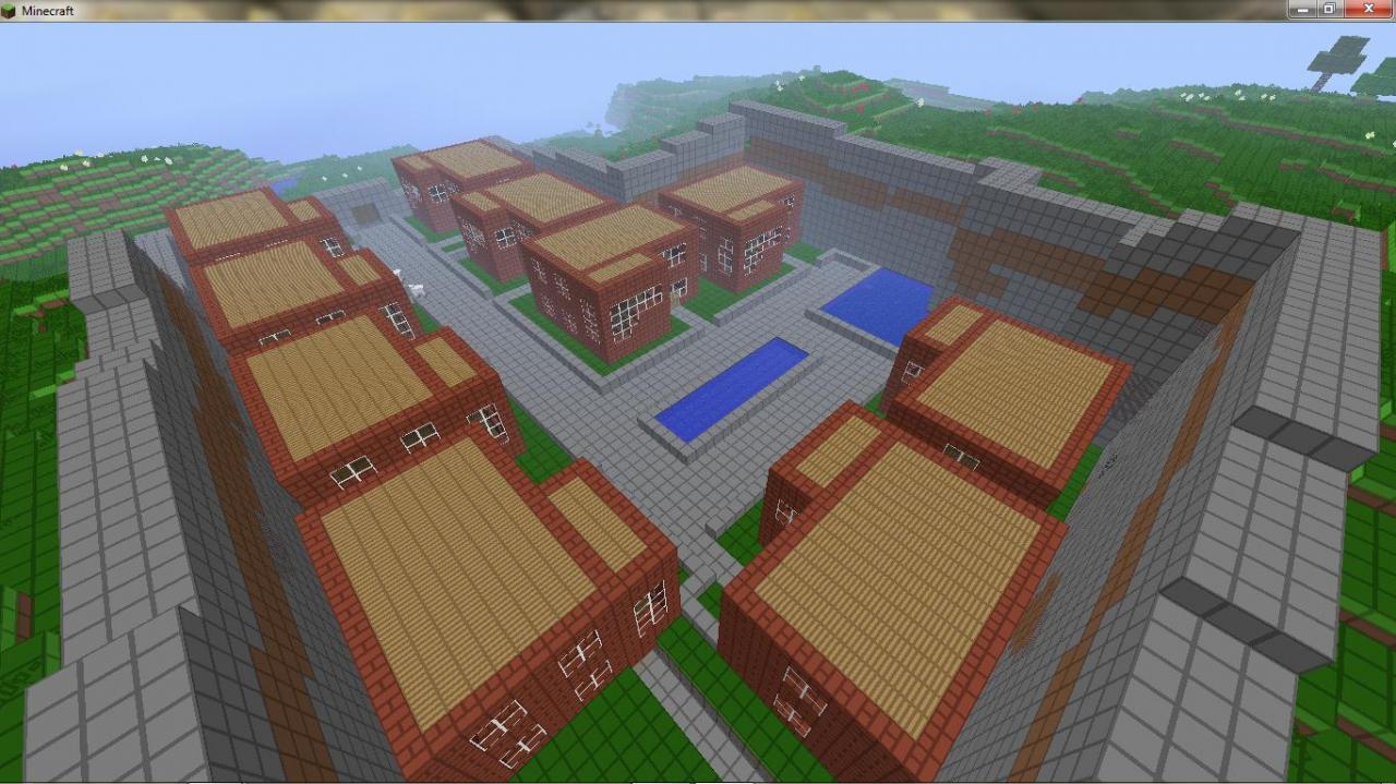 Town with houses version 2 Minecraft Map