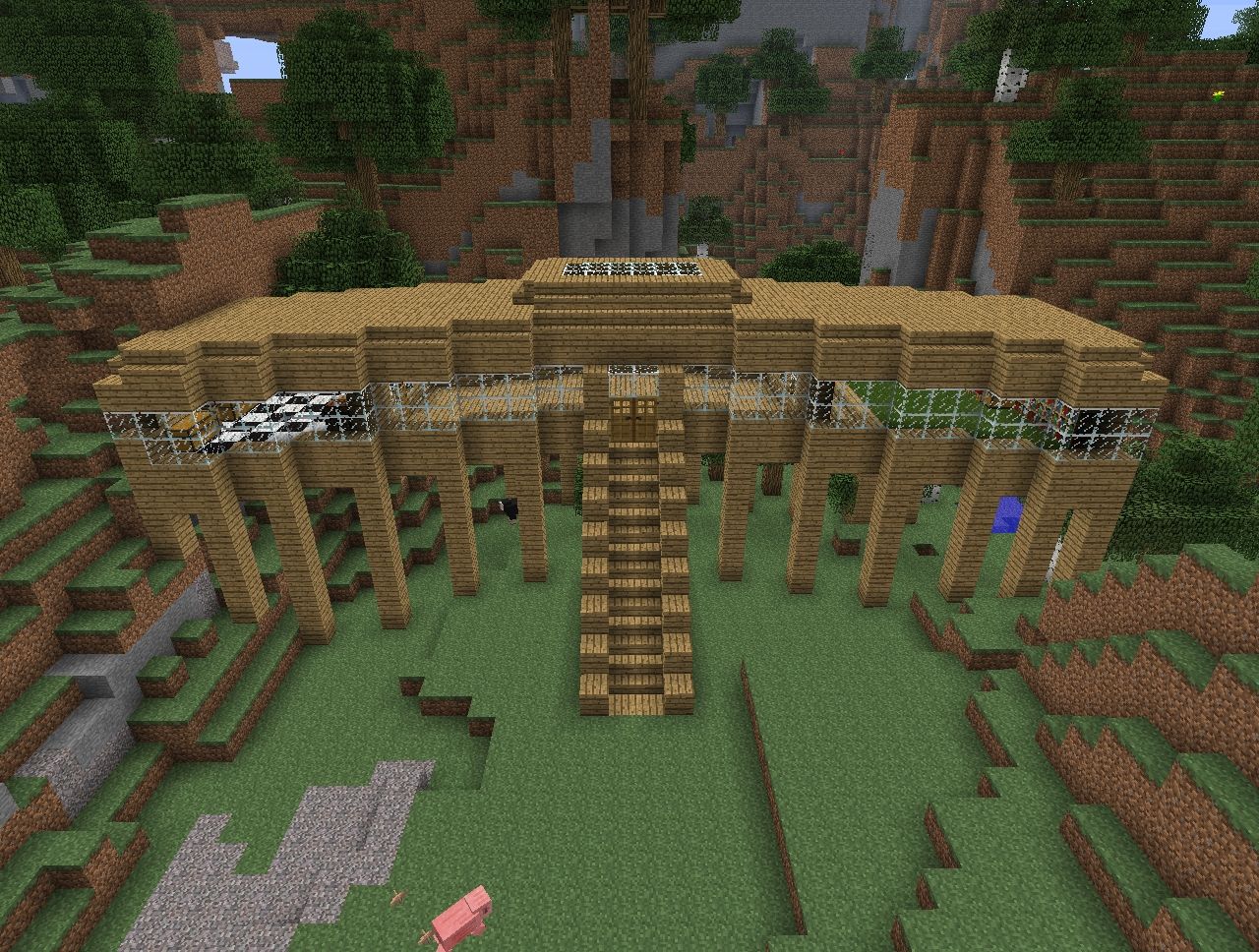 Curved house on stilts Minecraft Map