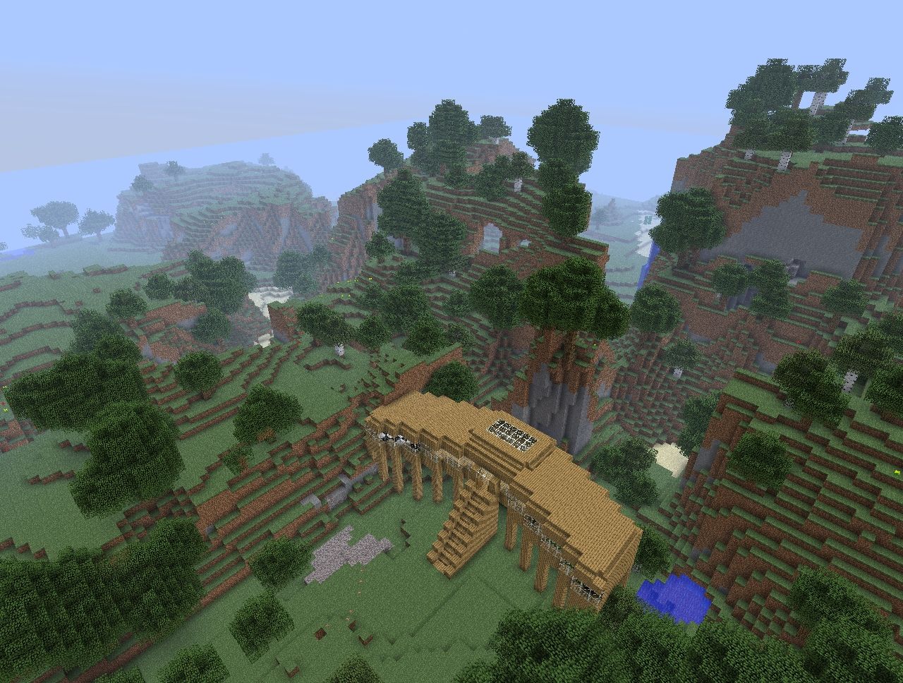 Curved house on stilts Minecraft Map