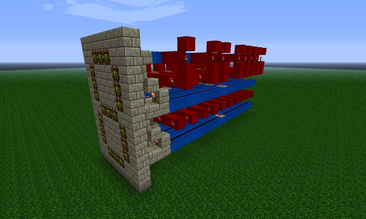 Smallest Seven Segment Piston Display Possible Minecraft Map
