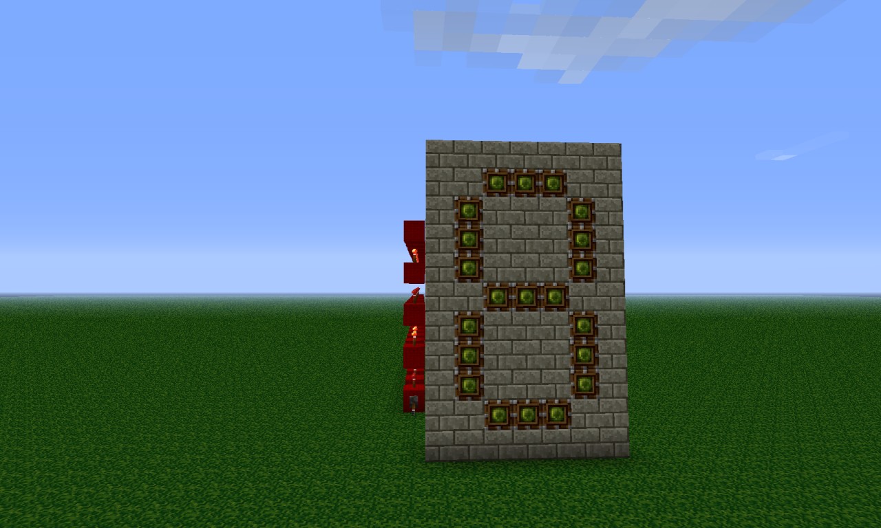 Small Seven Segment Piston Display Minecraft Map
