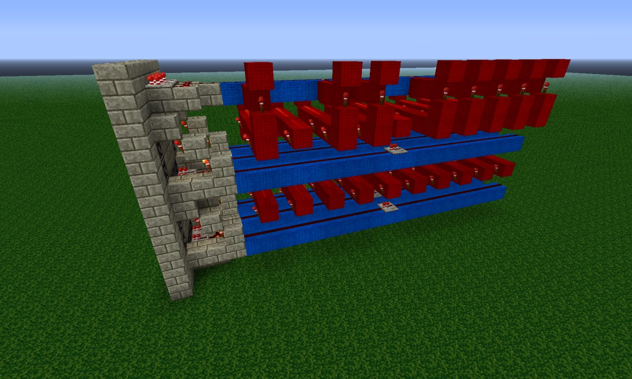 Small Seven Segment Piston Display Minecraft Map