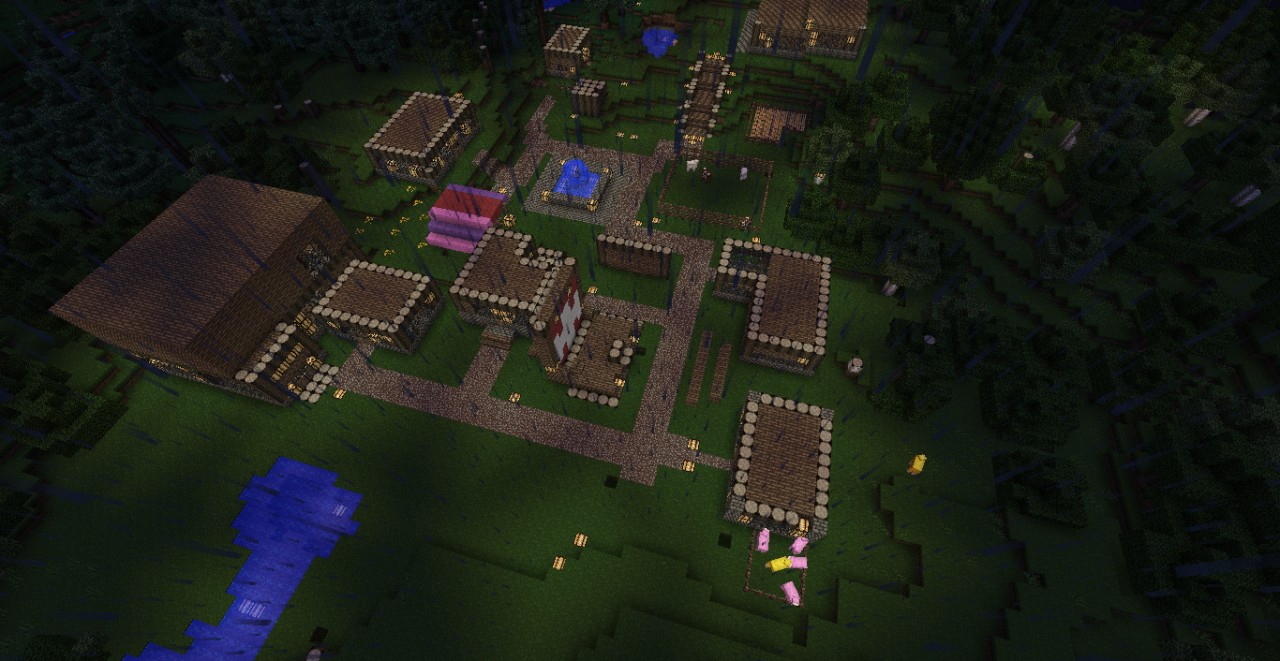 Small Minecraft town build in progress D I S C O N T I N U E D ...
