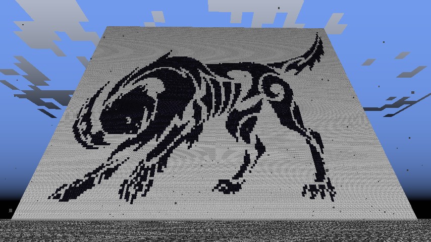 Absol Tribal Pixel Art Minecraft Map