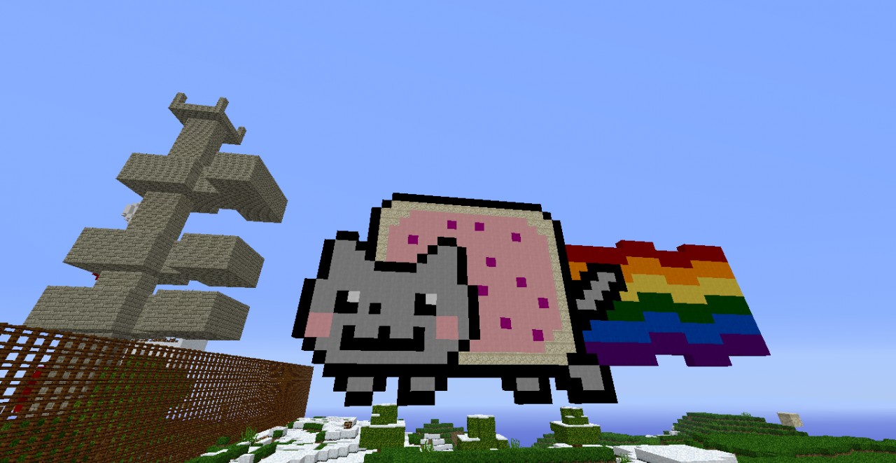 My first Finished Nyan cat Minecraft Map