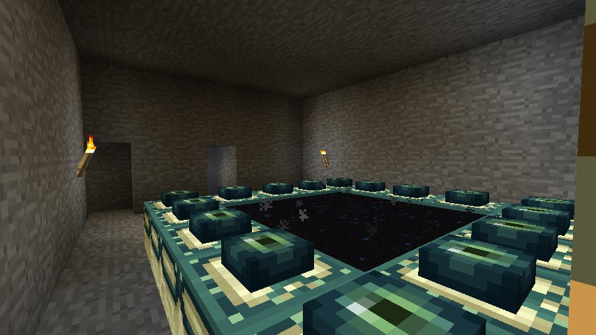 End Portal + 2 Nether Portals Minecraft Map