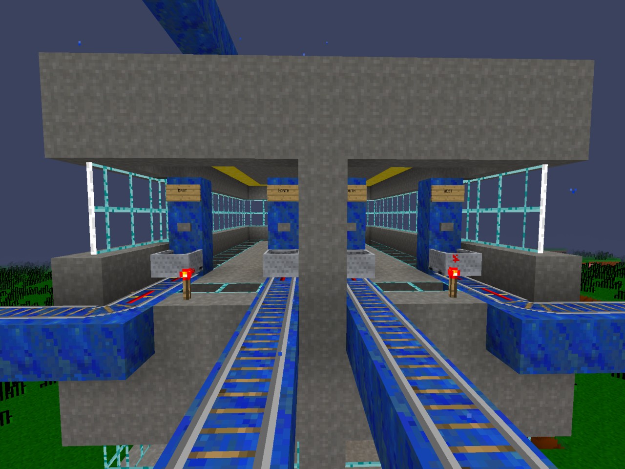 Hub Exploration Transportation system Minecraft Map