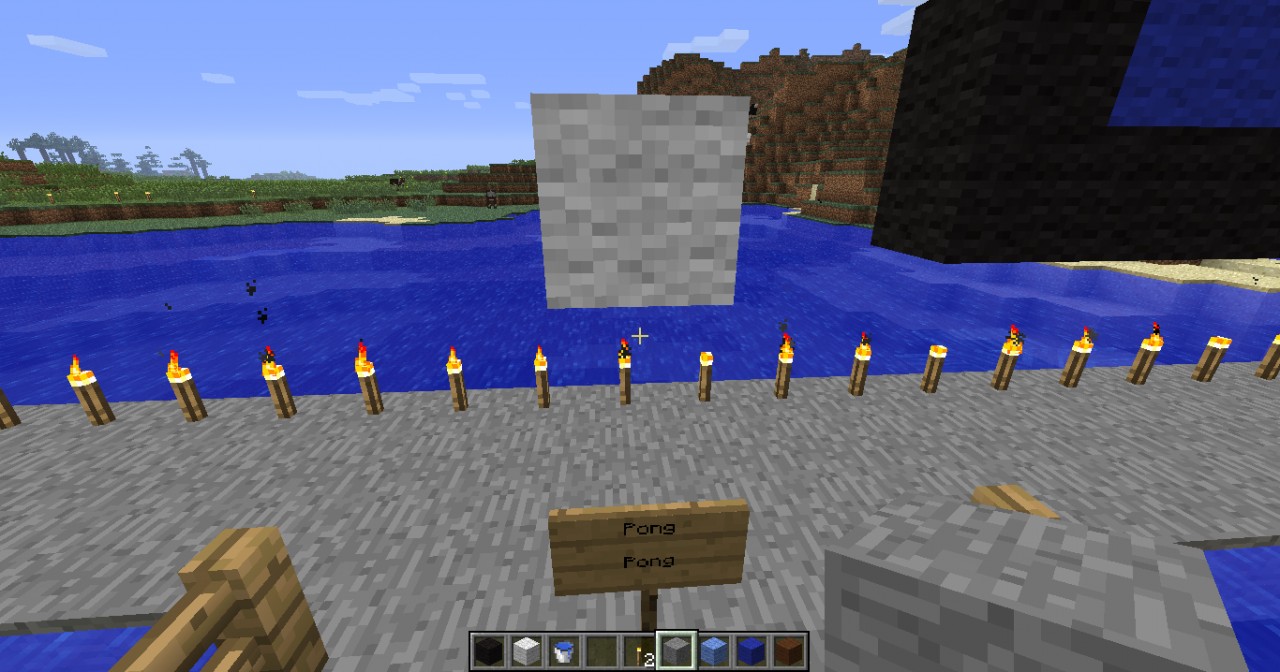 Pong Pixel Art Minecraft Map