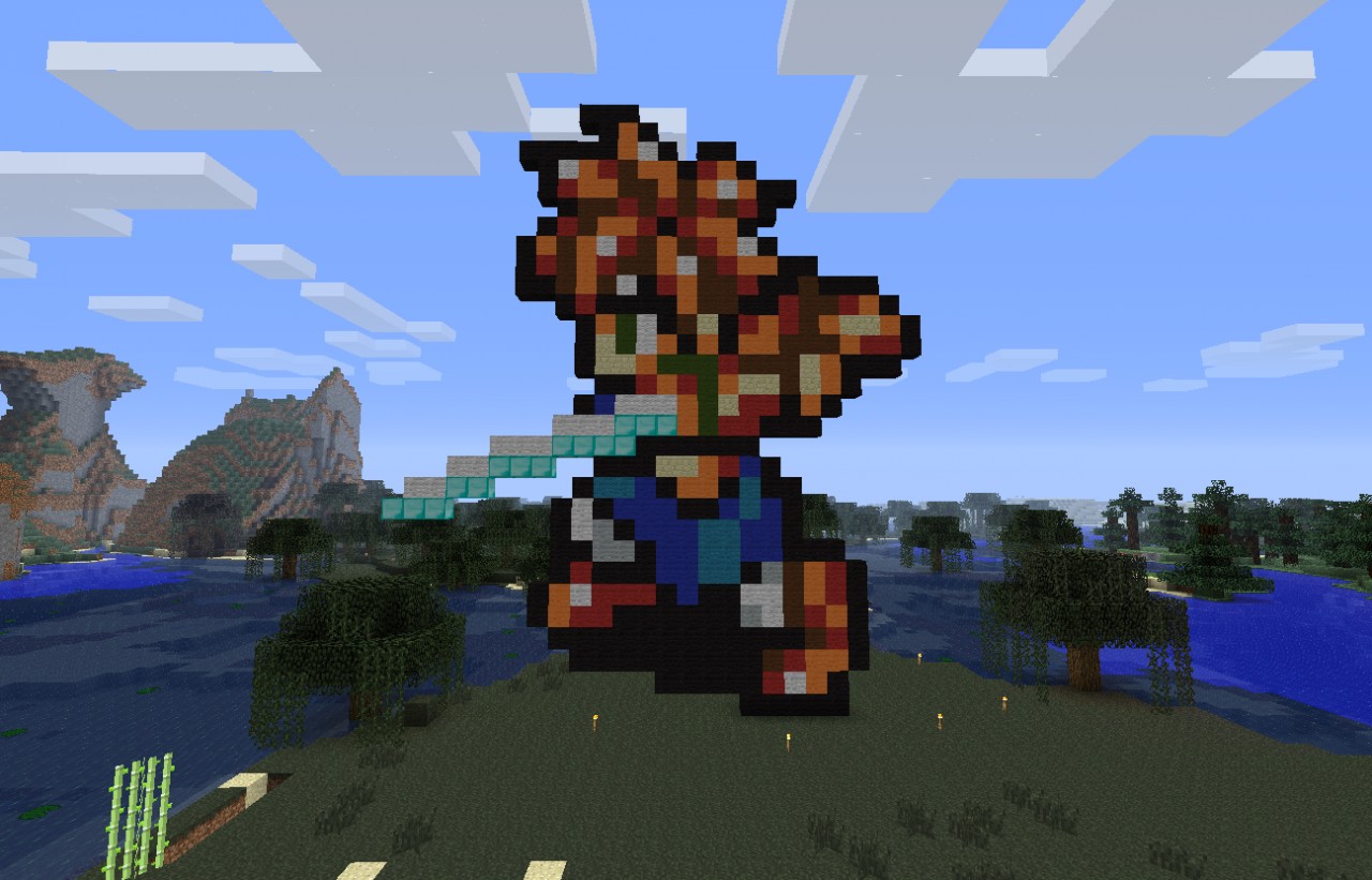 Chrono from Chrono Trigger: with schematic Minecraft Map