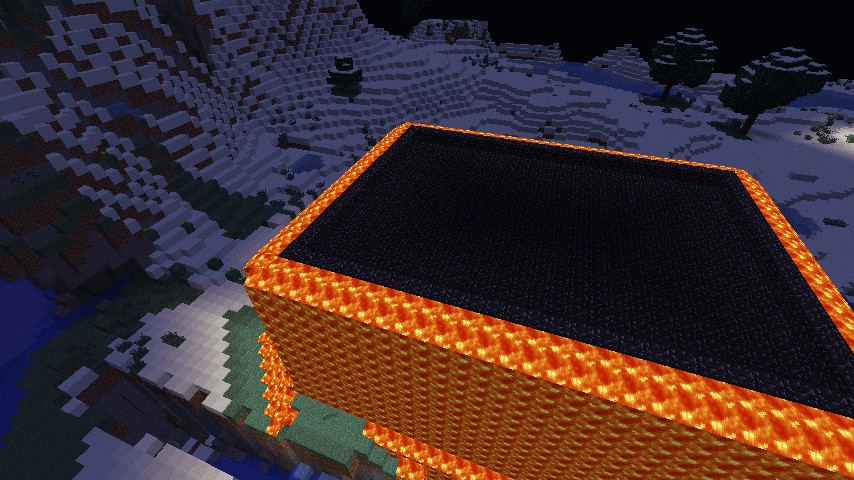 Giant Fortress (lava castle in snow biome) Minecraft Map