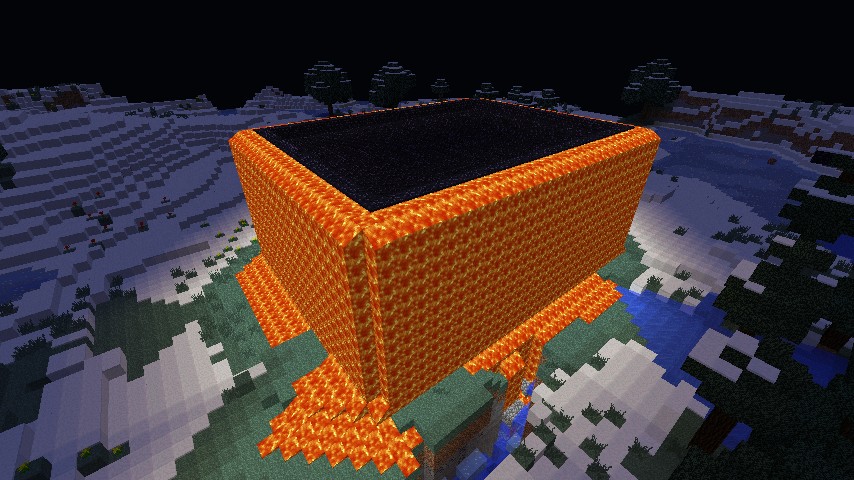Giant Fortress (lava castle in snow biome) Minecraft Map