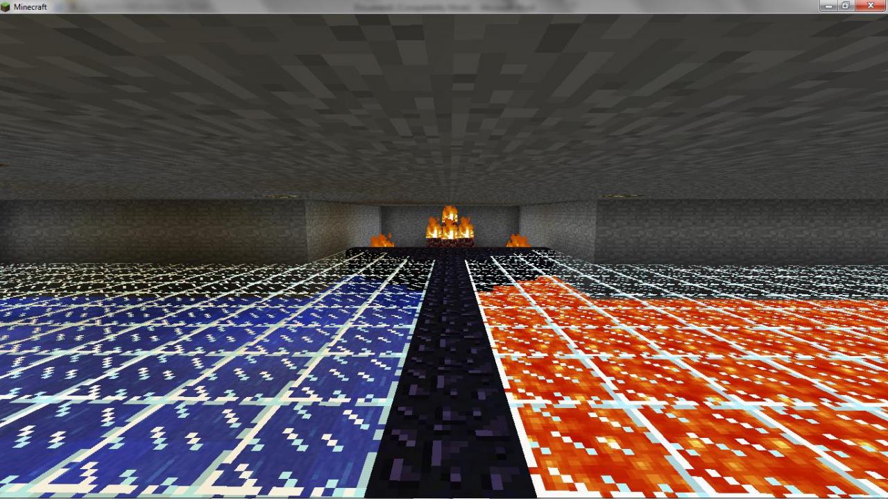 Temple of Lava and Water Minecraft Map