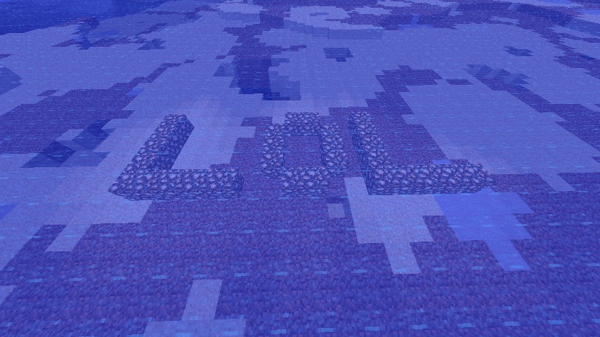 lol sign in water Minecraft Map