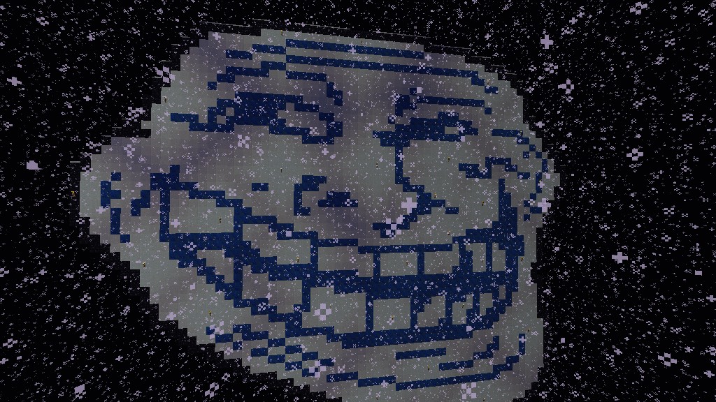 Troll face pixel art Minecraft Project