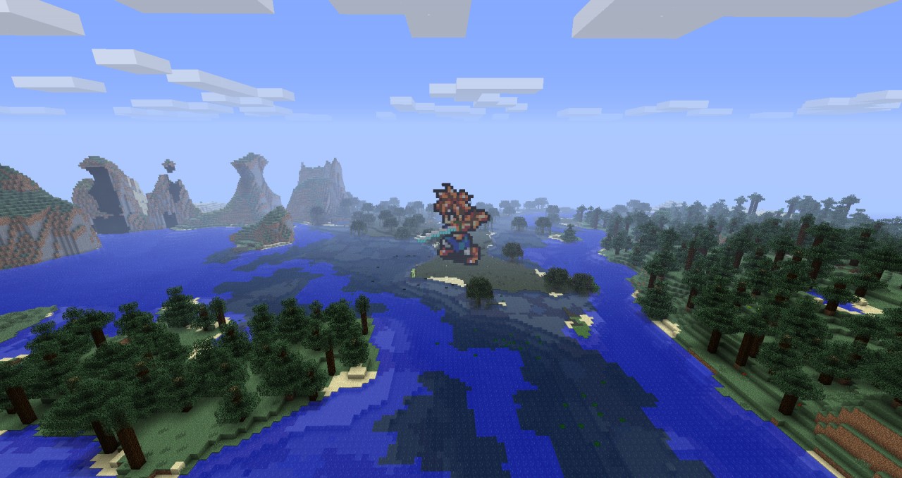 Chrono from Chrono Trigger: with schematic Minecraft Map
