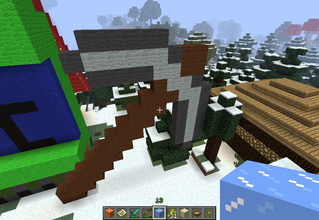 Minecraft Pixel Art Stone Pick axe Minecraft Map