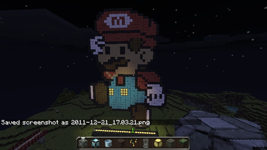 Mario Pixel art Minecraft Map