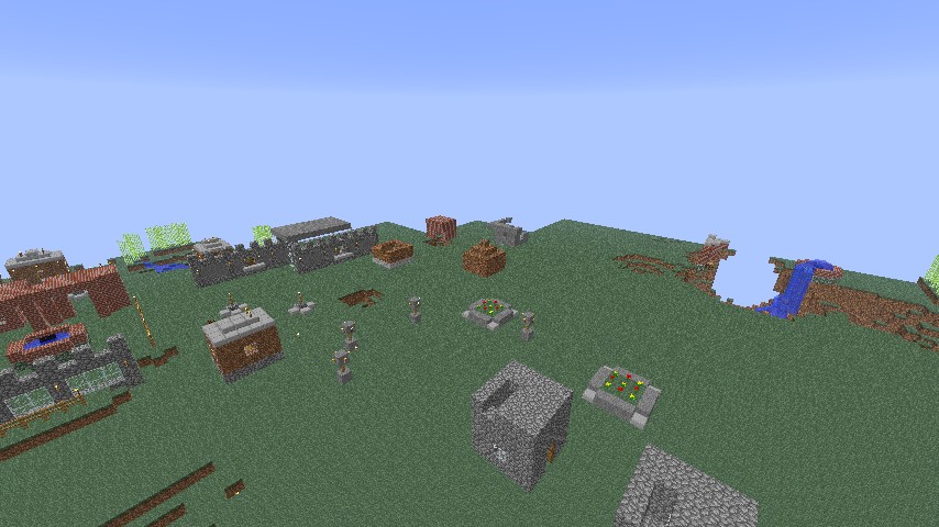 Massive Flatland with Many little Houses Minecraft Map
