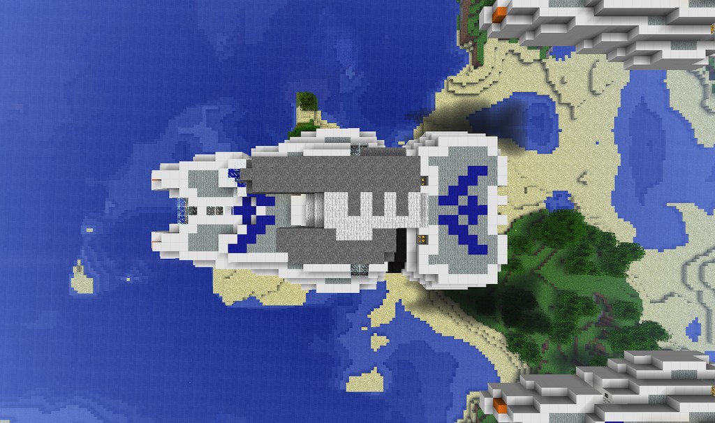 Homeworld 2 - Hiigaran Pulsar Gunship Minecraft Map