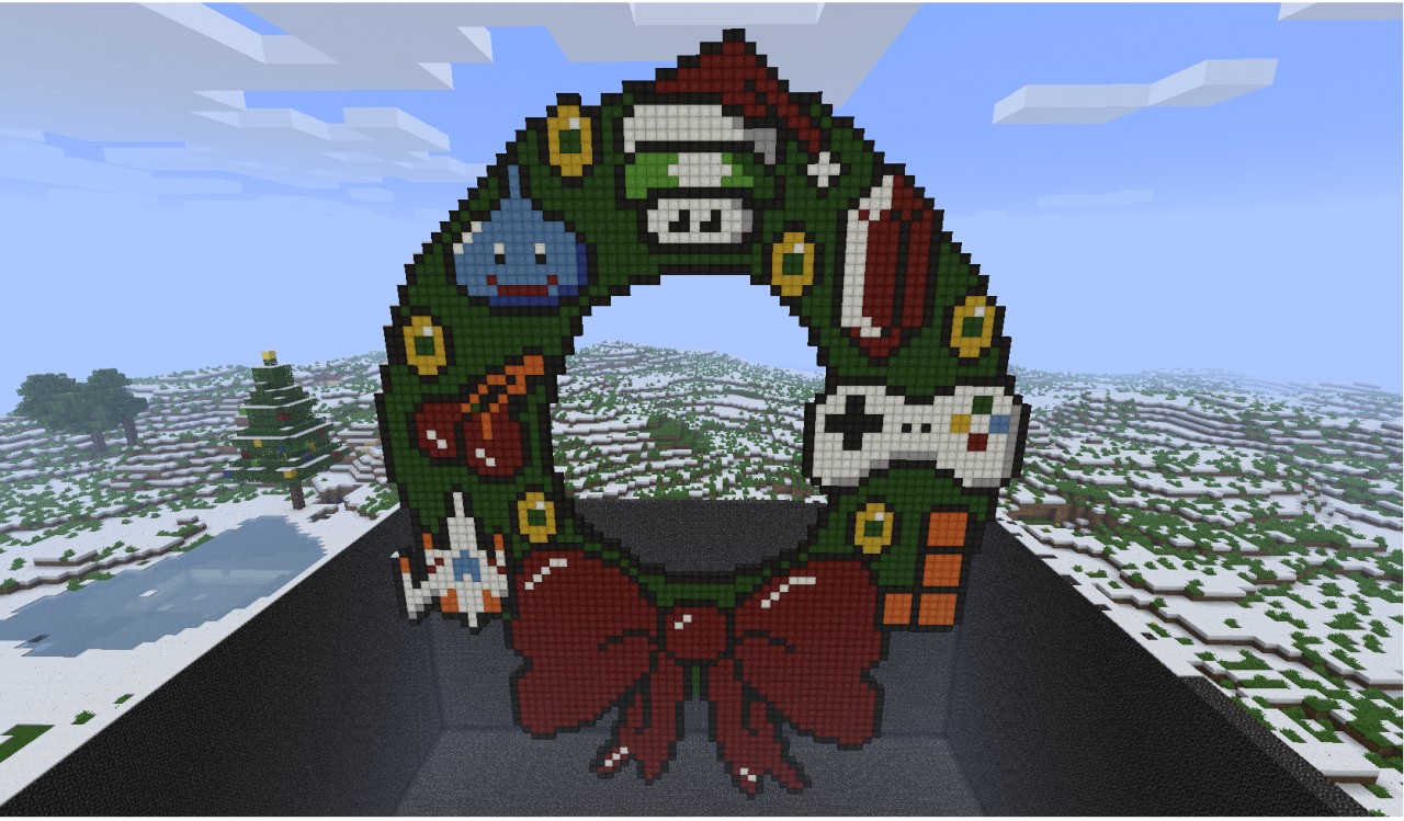 Pixelated Gaming Wreath Minecraft Map