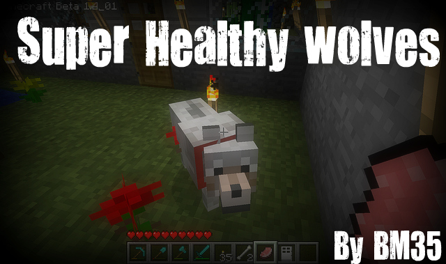 [1.1] Super Healthy Wolf Minecraft Mod