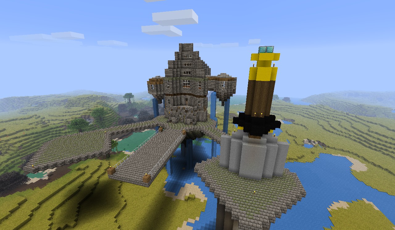 Floating castle Minecraft Map
