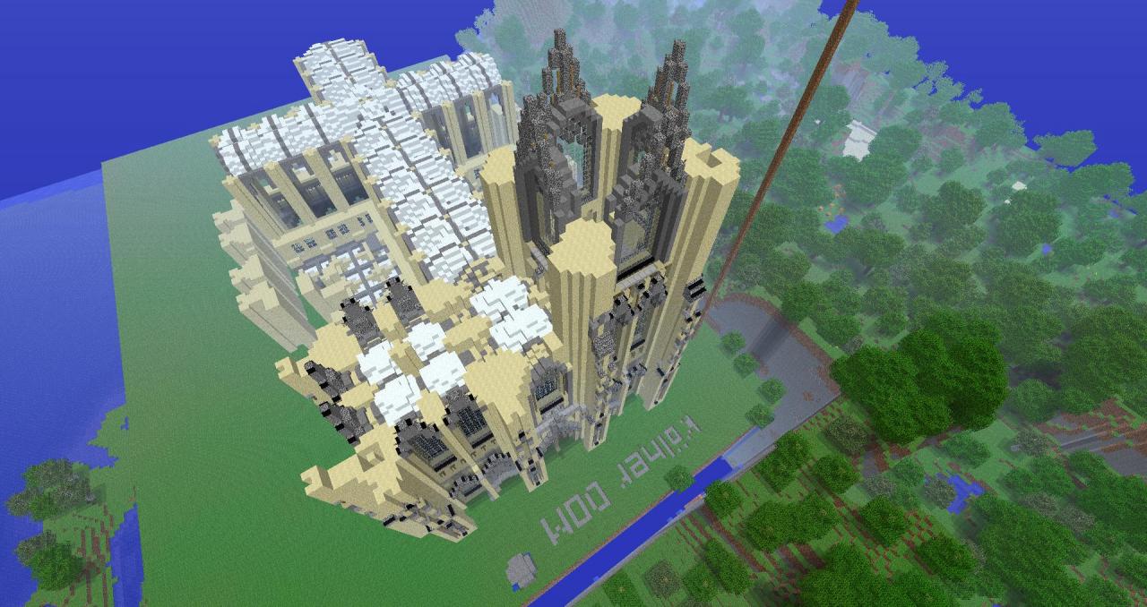 Cathedral Cologne Dome/ Kölner Dom scale 1:1 Minecraft Map