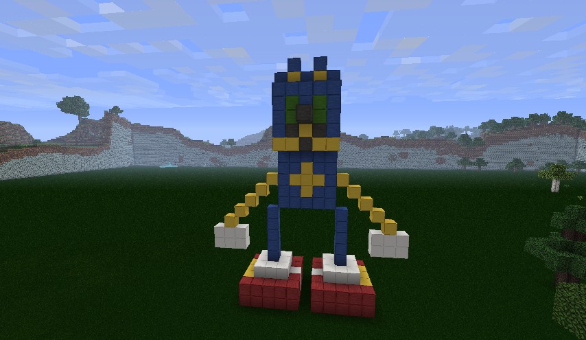 Sonic 3D Sculpture! (First Project) Minecraft Map