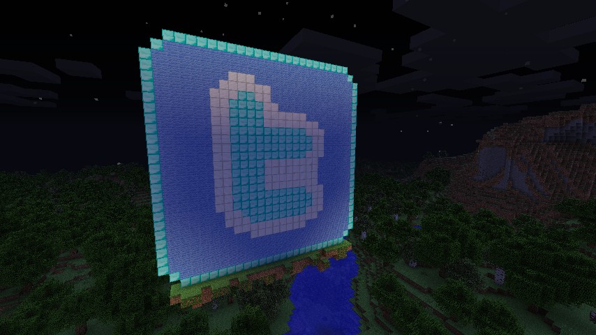 "What’s happening?" - the Twitter logo Minecraft Map