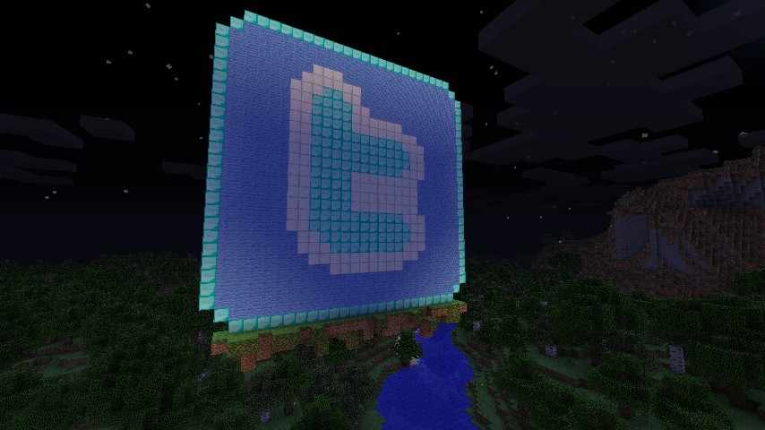 "What’s happening?" - the Twitter logo Minecraft Map