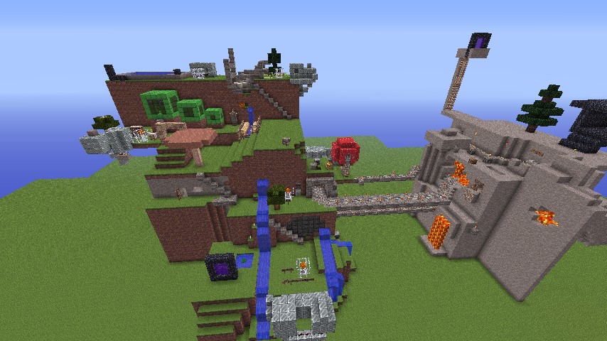 Minecraft Mountain land and cave Adventure! Minecraft Map