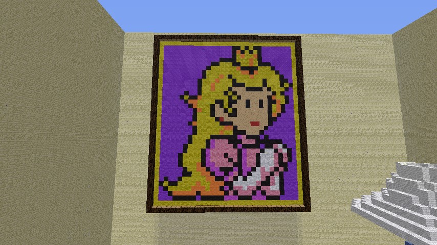 Princess peach in a frame Minecraft Map